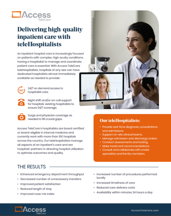 TeleHospitalist Program Overview - Access TeleCare